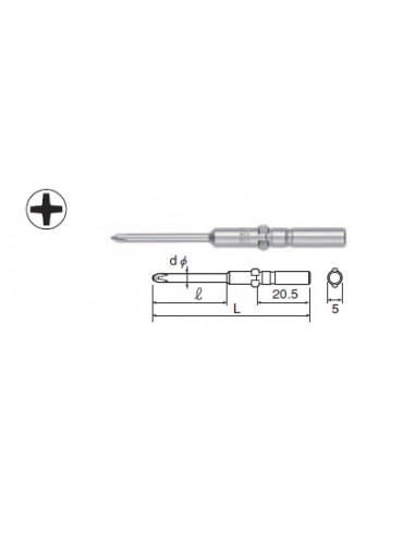 PH Bit for Precision Screw for HIOS Ø 5mm